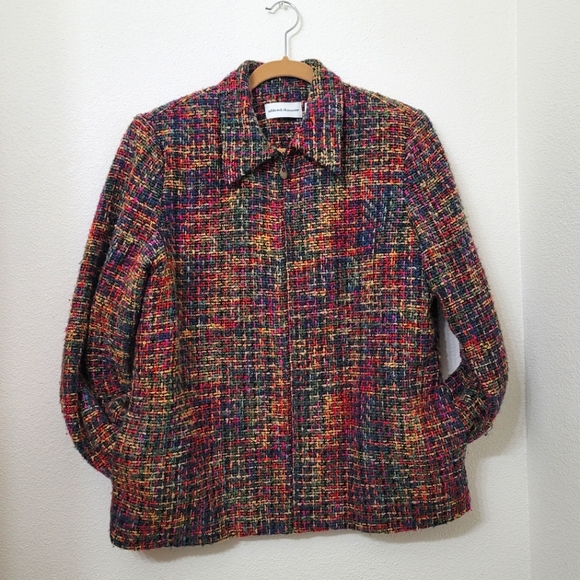 Alfred Dunner | Jackets & Coats | Alfred Dunner Multicolored Tweed ...